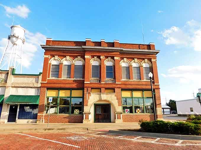 The classic red brick architecture of downtown Pauls Valley whispers stories of Oklahoma's past while sheltering its present.