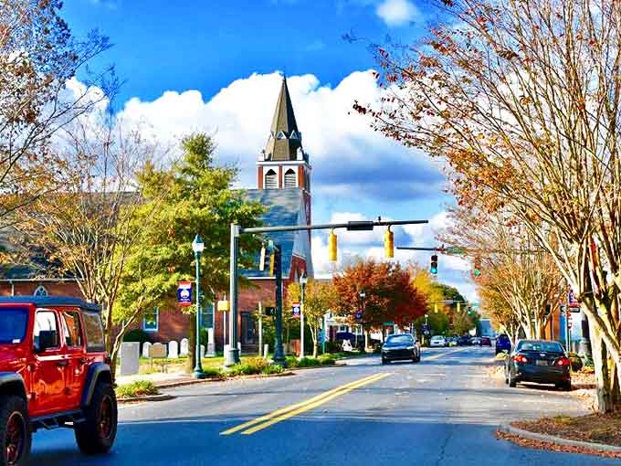 Historic buildings in Seaford house local businesses where your dollar stretches further. This isn't just a pretty street&mdash;it's a retiree's budget paradise!