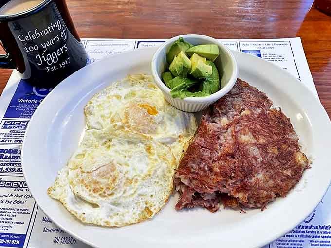 Eggs and corned beef hash: the breakfast power couple that's been making mornings better since before Instagram could make them famous.