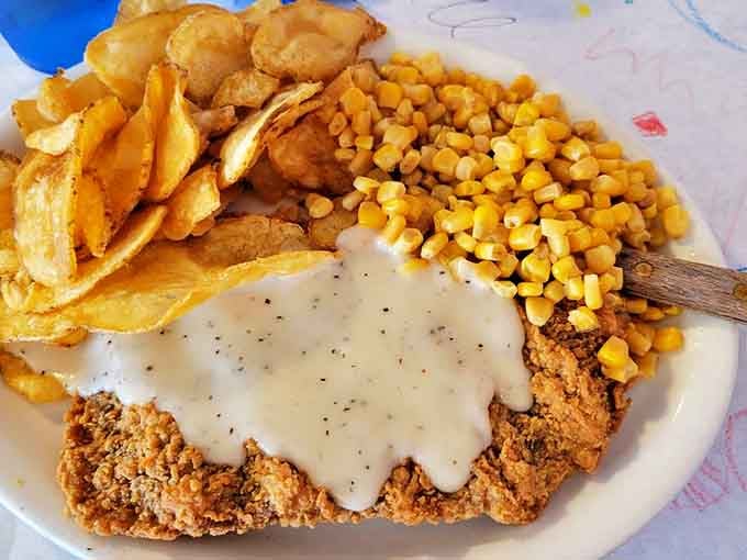 This chicken fried steak doesn't just come with gravy &ndash; it comes with a side of "where have you been all my life?"