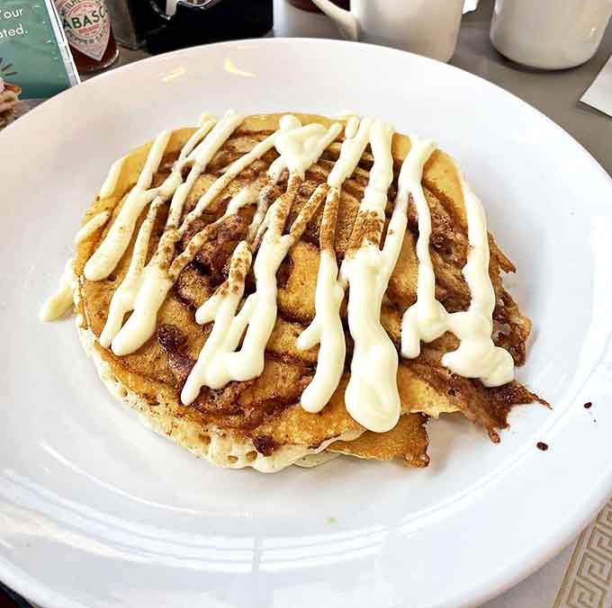 Behold the star attraction! Swirls of cinnamon, rivers of cream cheese glaze&mdash;this isn't just breakfast, it's edible architecture.