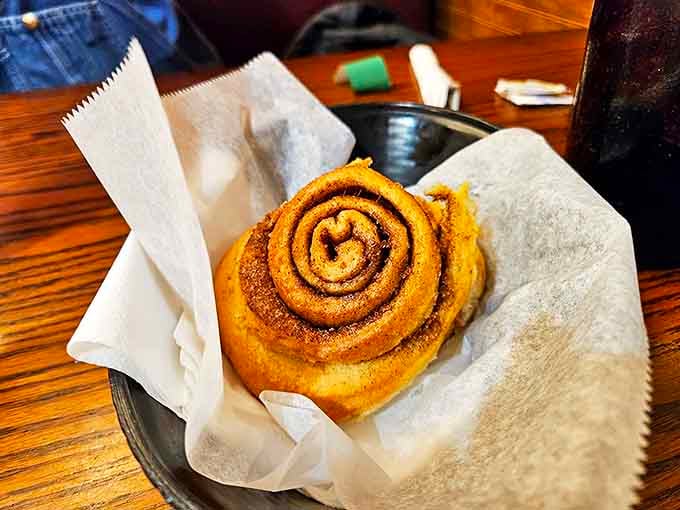 Behold the star of the show &ndash; a cinnamon roll that doesn't need Instagram filters to look spectacular. One bite and you'll understand why people cross county lines for these.