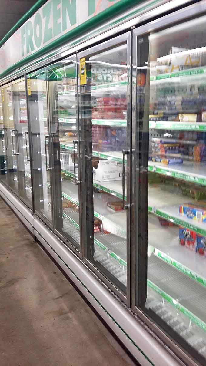 The frozen section: where college students and budget-conscious families alike discover that eating well doesn't require a trust fund.