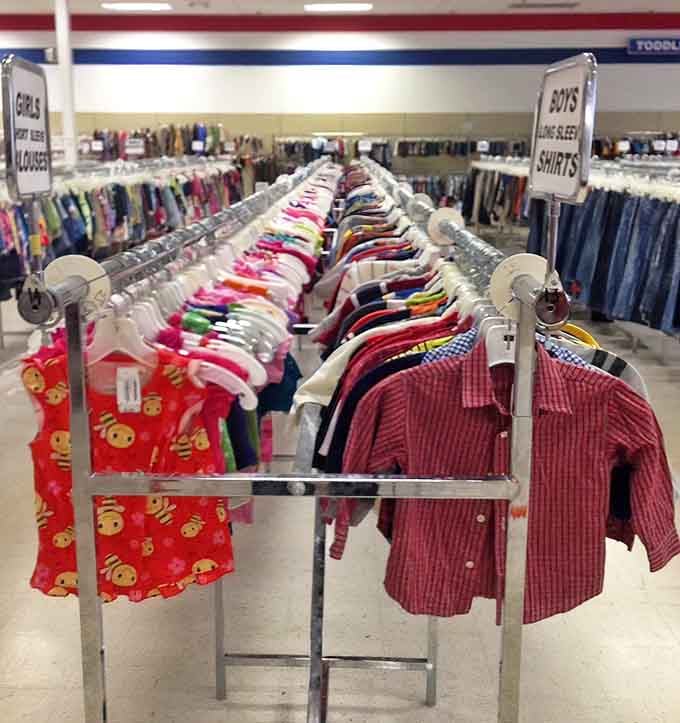 Tiny fashionistas rejoice! From cartoon characters to button-downs, the children's section offers brand names without the brand-new prices.