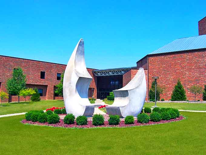 The Ogle Center's modern sculpture garden proves that impressive art isn't just for big cities&mdash;sometimes the most thought-provoking pieces are hiding in plain sight.