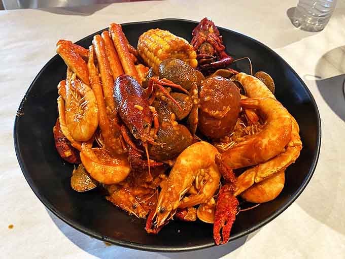 Seafood so fresh you'll check your GPS to confirm you're still in Arizona. This bowl of oceanic treasures makes the desert feel like a coastal mirage.