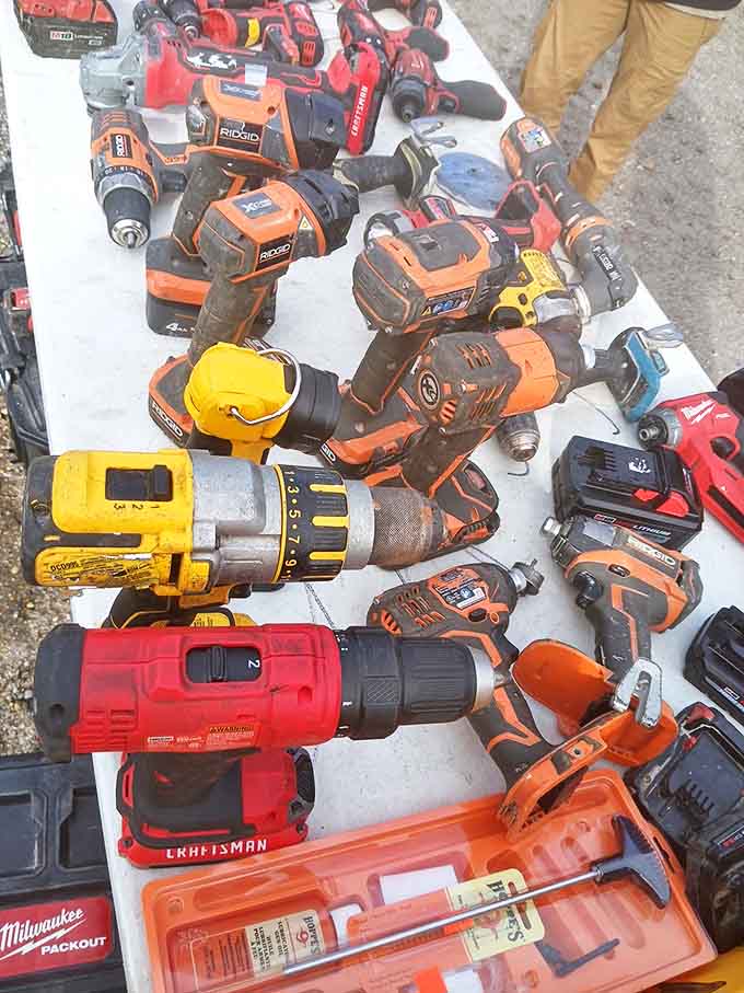 Tool time extravaganza! From Ridgid to Milwaukee, this collection would make Tim Allen unleash his famous grunt of approval.