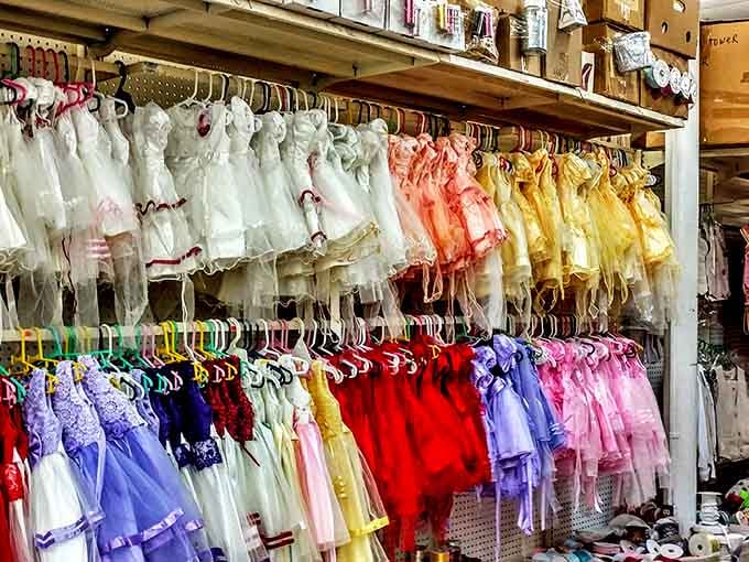 Frilly fantasies for little ones hang like delicate clouds, transforming ordinary occasions into princess-worthy moments at bargain prices.