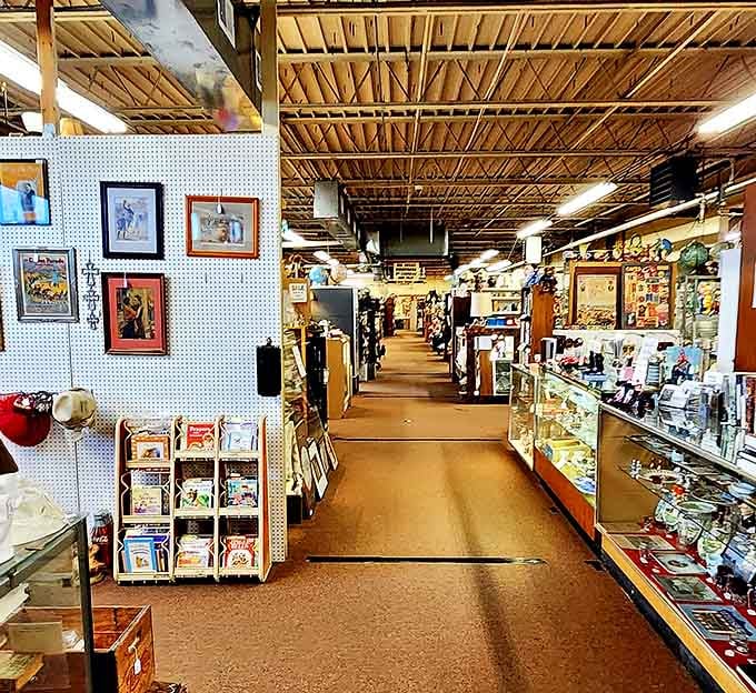 Long aisles stretch into the distance, each one a different chapter in America's material history. The treasure hunt begins here.