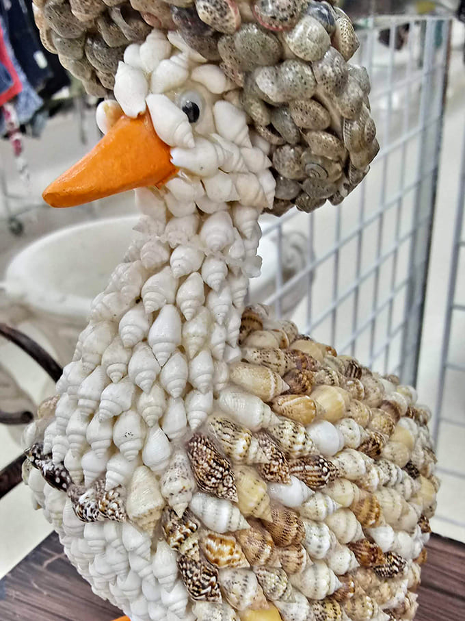 This seashell duck might be the most gloriously bizarre thing you'll see today. Someone crafted this&mdash;and someone else will absolutely treasure it.
