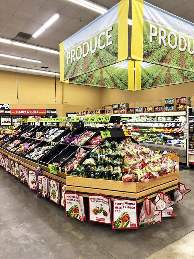 Nature's bounty at unnatural prices &ndash; the produce section offers everything from everyday staples to occasional exotic surprises.