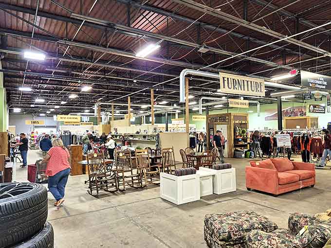 Furniture hunters, rejoice! From mid-century gems to contemporary pieces, this showroom rivals HGTV's best "before" segments.