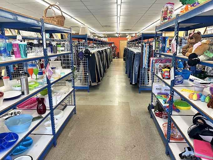 Not just another aisle in retail paradise&mdash;this is where housewares meet clothing in a carefully choreographed dance of secondhand abundance.