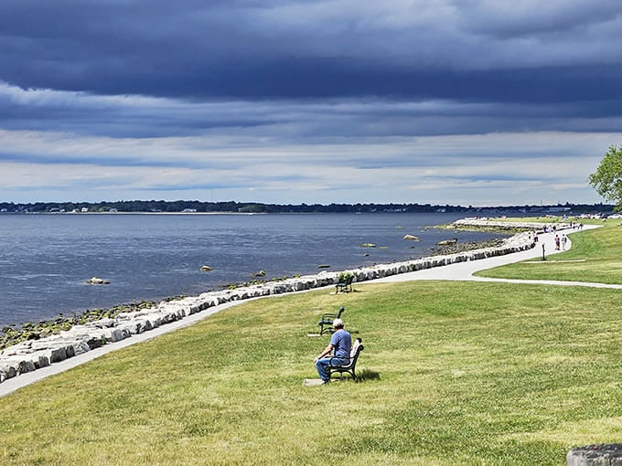 Where sky meets water meets perfectly manicured lawn. If heaven had a public recreation area, I'm betting it would look suspiciously like this.