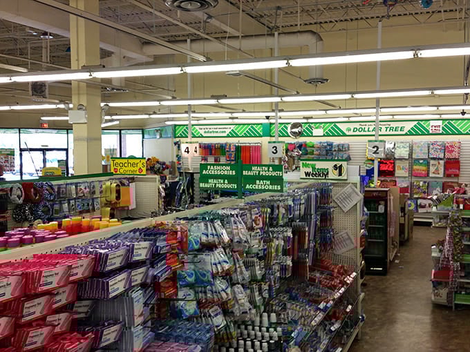 The health and beauty section: where brand-name aspirations meet wallet-friendly realities, all arranged in a rainbow of plastic possibilities.