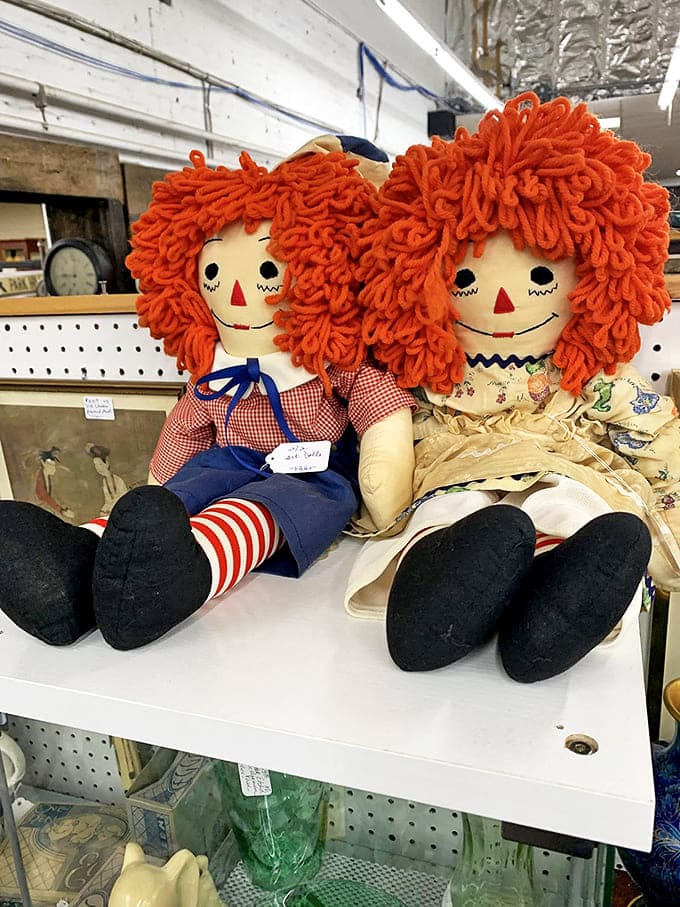 Raggedy Ann and Andy haven't aged a day! These cloth companions have been waiting decades for someone new to love them.