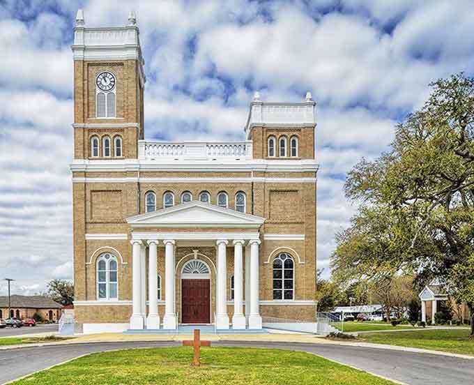 This stunning Bay St. Louis church showcases beautiful architecture that makes you want to stop and admire its elegant design.