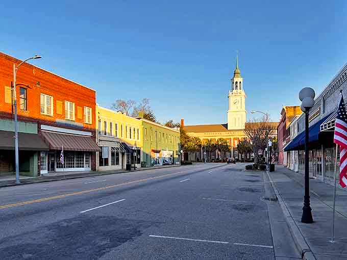 Downtown Bennettsville's historic clock tower stands proud, watching over streets where time moves at exactly the right pace.