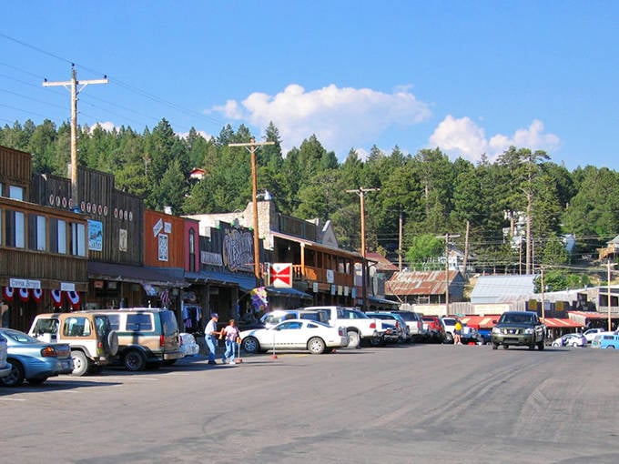 Cloudcroft's wooden storefronts look like they're waiting for a stagecoach to roll in&mdash;or maybe just you and your camera.