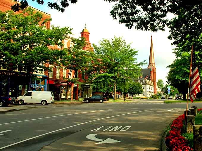 Keene's classic New England charm shines through its brick buildings and church spires, a postcard come to life.