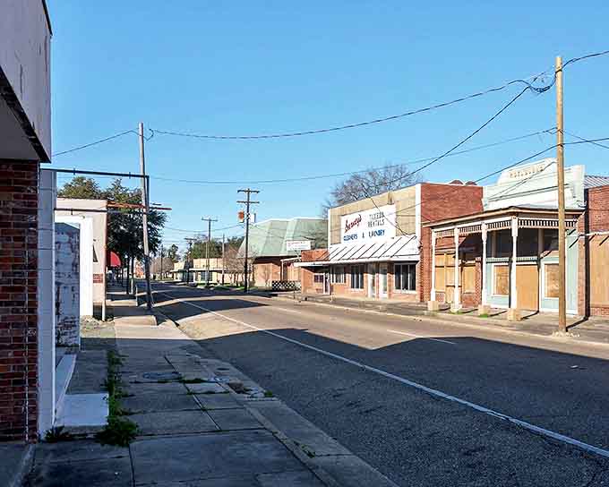 Opelousas' main street looks like time took a coffee break sometime in the 1950s and never clocked back in.