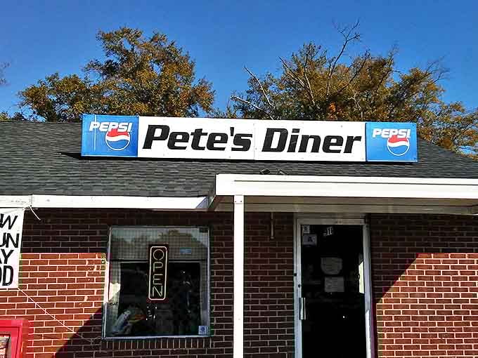 Pete's Diner, where that Pepsi sign has witnessed more breakfast conversations than a barber shop and a beauty salon combined.