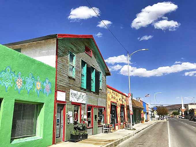 Truth or Consequences' colorful storefronts pop against the desert landscape, a rainbow of adobe charm that won't drain your retirement account.