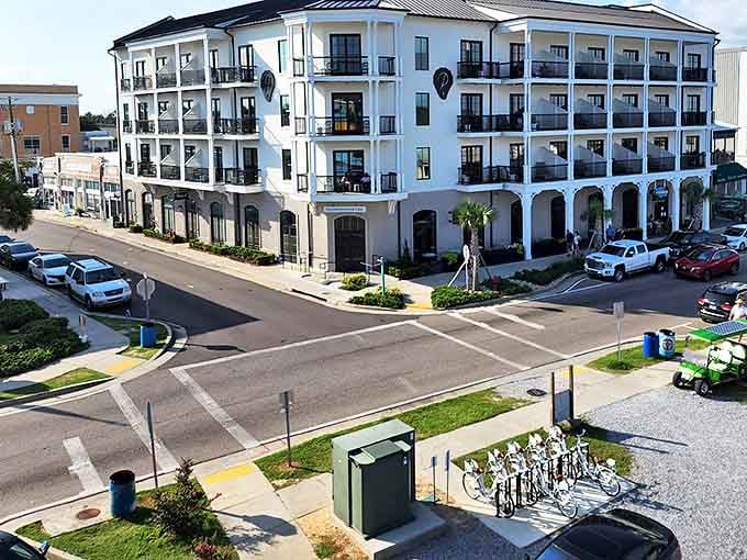 Bay St. Louis combines coastal charm with modern style in its downtown area, creating a welcoming atmosphere for weekend visitors.