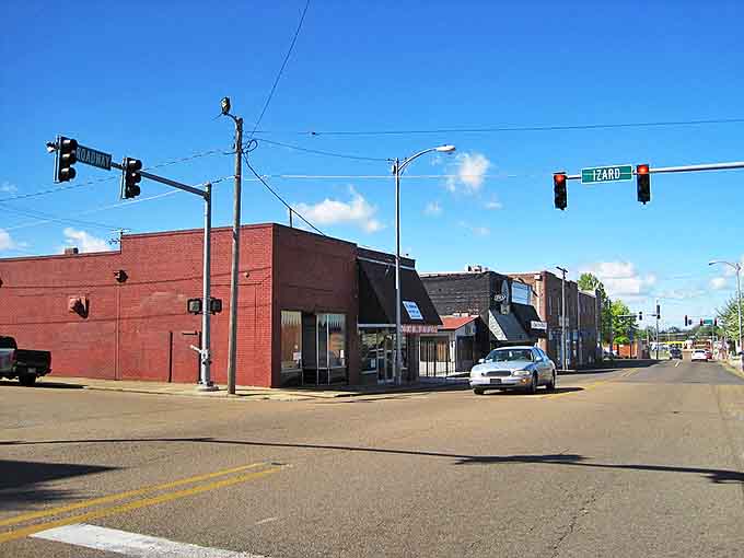Forrest City's downtown stretches before you like a living museum of Americana, minus the admission fee.