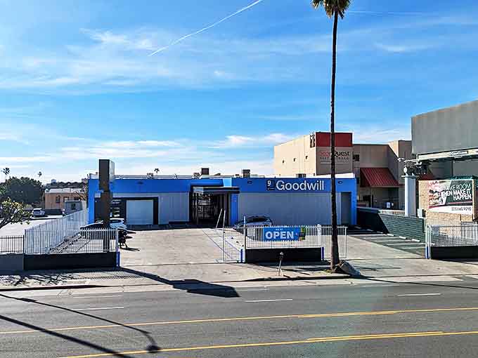 Palm trees and bargains &ndash; a quintessential Southern California pairing at this spacious Goodwill outpost on Sunset Boulevard.
