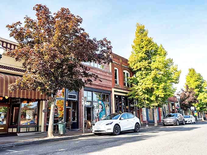 The tree-lined streets and historic brick buildings of Grants Pass create a charming downtown where locals can shop without big-city prices.