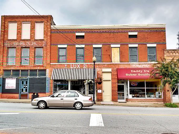 These historic storefronts in Hendersonville whisper tales of yesteryear &ndash; if only these brick walls could share their century of secrets!