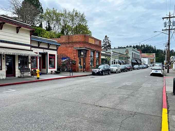 Historic storefronts line peaceful streets where everyone waves and nobody's in a hurry to get anywhere fast.