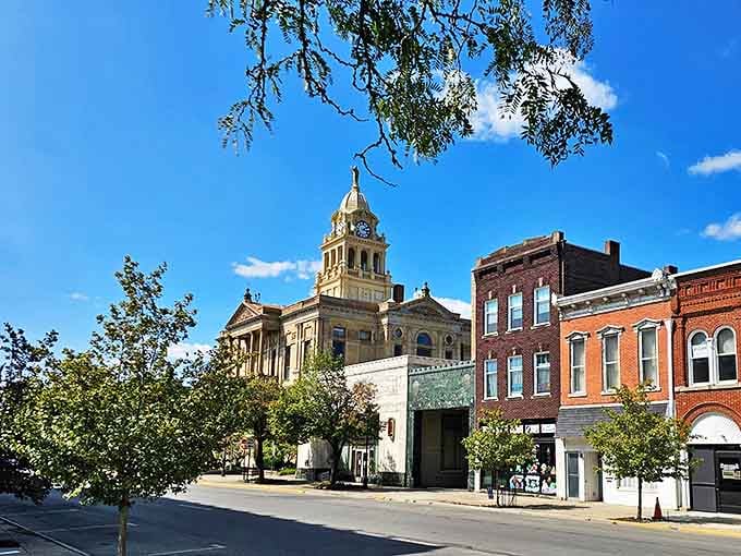 Historic churches stand as Marion's spiritual anchors, their beautiful stonework a testament to the faith and craftsmanship of earlier generations.
