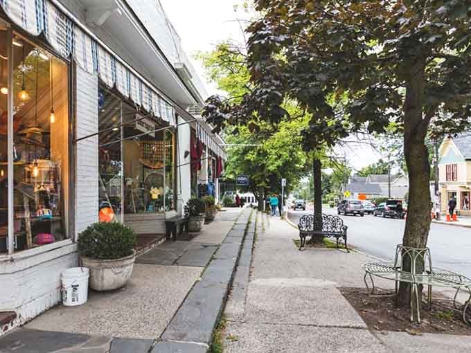 In Woodstock, even the sidewalks seem to whisper, "Slow down, friend – the rat race doesn't exist here."