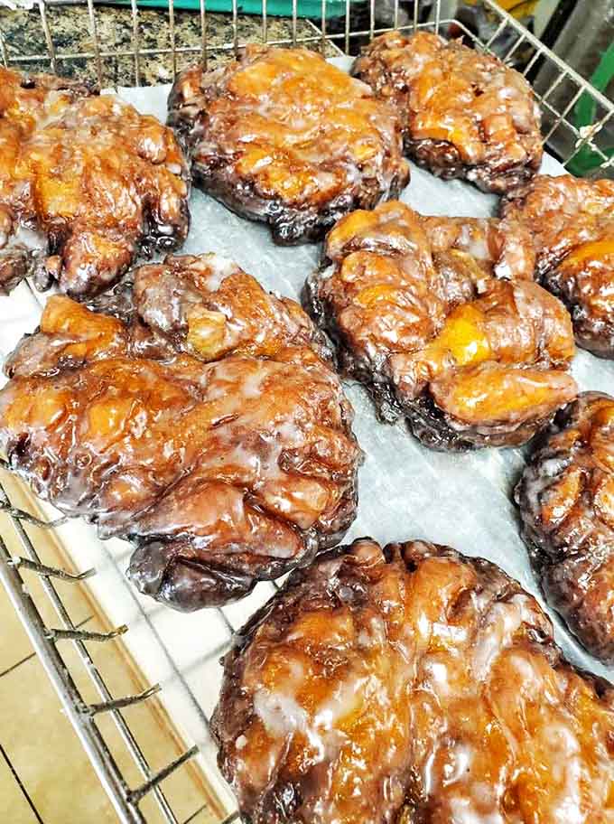 Apple fritters at Polar Donuts aren't just pastries&mdash;they're topographical wonders of crispy peaks and valleys hiding pockets of cinnamon-apple treasure.