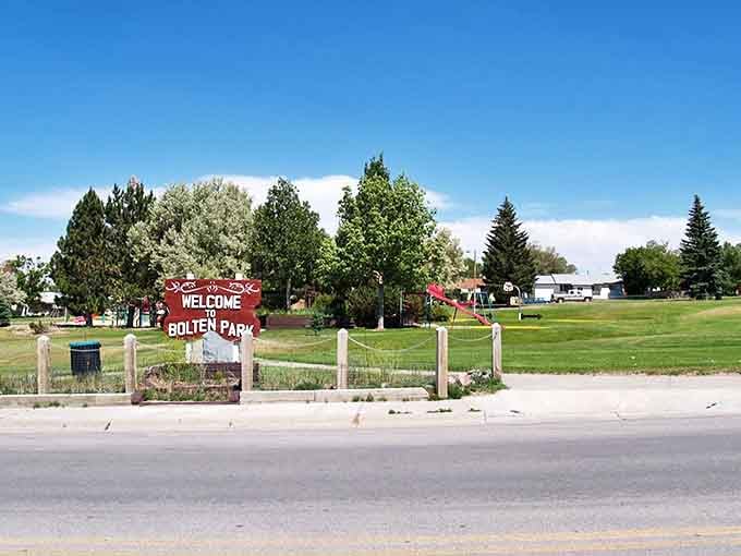 Bolten Park welcomes visitors with small-town charm, offering green space and recreation where generations of Rawlins families have gathered.