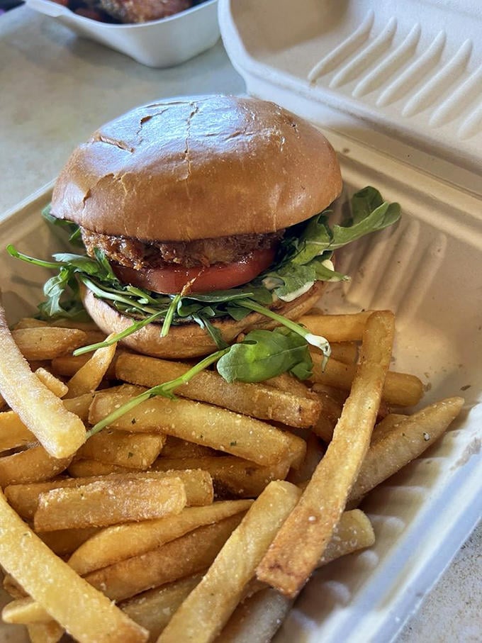 The burger and fries combo proves Nico's isn't just a one-trick pony. Even landlubbers find their happy place here.