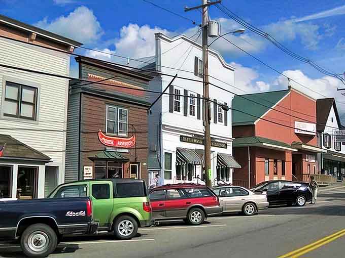 Downtown Rangeley looks like it was designed by someone who actually understands what "charming" means&mdash;not a theme park architect.