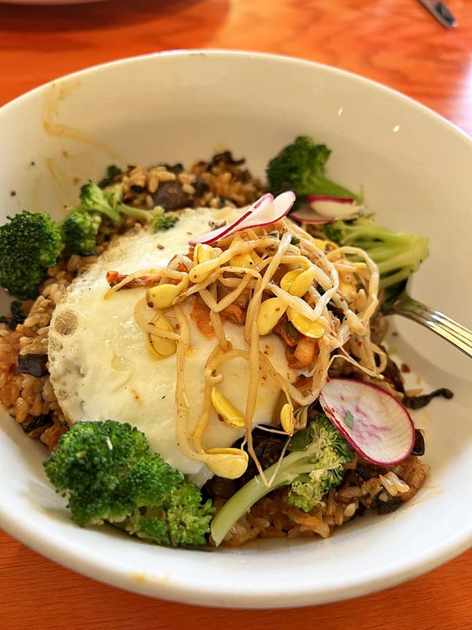 The Korean BBQ Breakfast Bowl isn't just breakfast&mdash;it's a morning adventure with braised pork, fresh vegetables, and an egg that crowns it all like royalty.