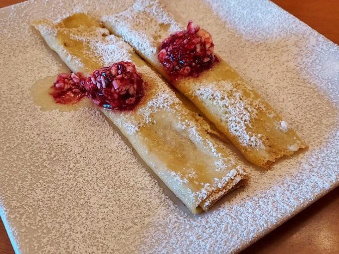 These lingonberry crepes are what would happen if a French pastry chef and a Scandinavian grandmother joined forces.