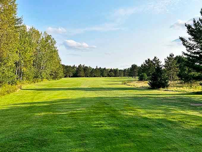Mesaba Country Club stretches out like a green carpet between stands of northern pines, offering affordable golf where nature provides the gallery.