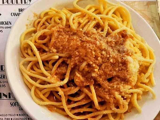 The Greek spaghetti isn't just a side dish &ndash; it's a supporting actor so good it threatens to steal the scene from your steak.