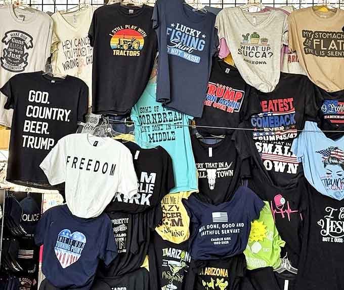 T-shirt philosophy 101: In Arizona, your political views and sense of humor can peacefully coexist on cotton real estate.