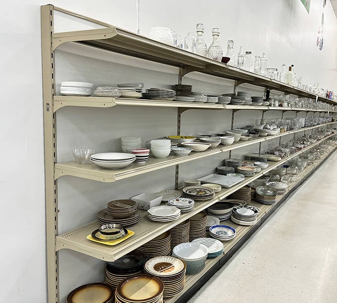 Plates, bowls, and vintage Pyrex create a timeline of American dining history &ndash; all priced less than a fancy coffee.
