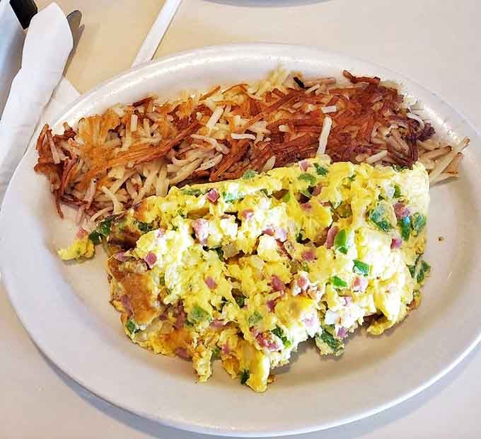 This Western omelet with perfectly crisp hash browns is the breakfast equivalent of a warm hug from your favorite aunt.