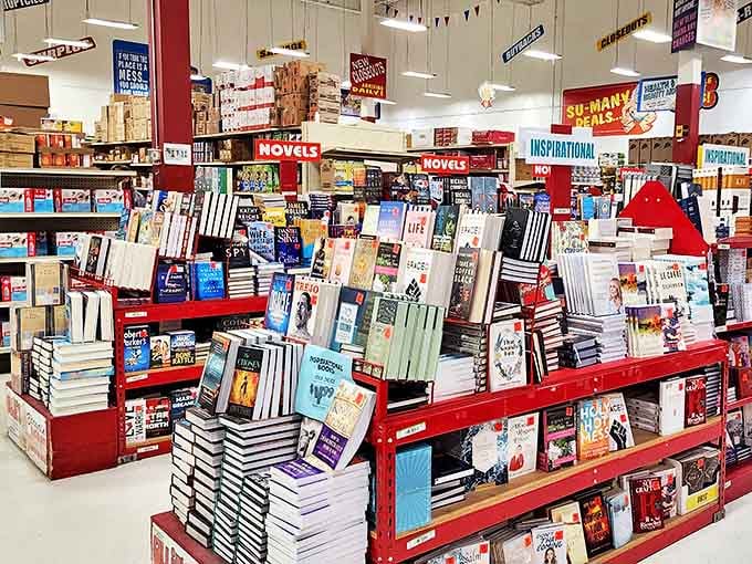 Bibliophiles beware—you'll need to exercise restraint when facing bestsellers at 70% off retail. Your bookshelf warned me to tell you this.