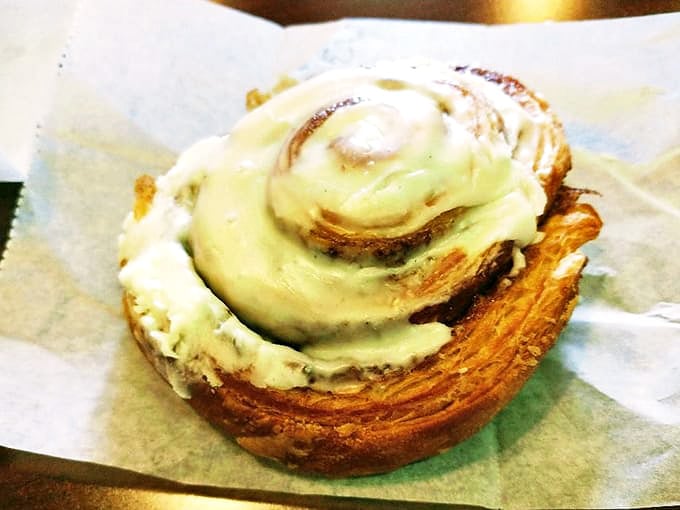 This cinnamon roll isn't just pastry&mdash;it's a spiral galaxy of sweetness with cream cheese frosting like the Milky Way itself. Resistance is futile.