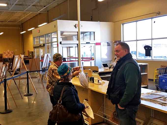 The checkout area buzzes with the quiet thrill of victory that comes from scoring incredible deals while supporting a worthy cause.