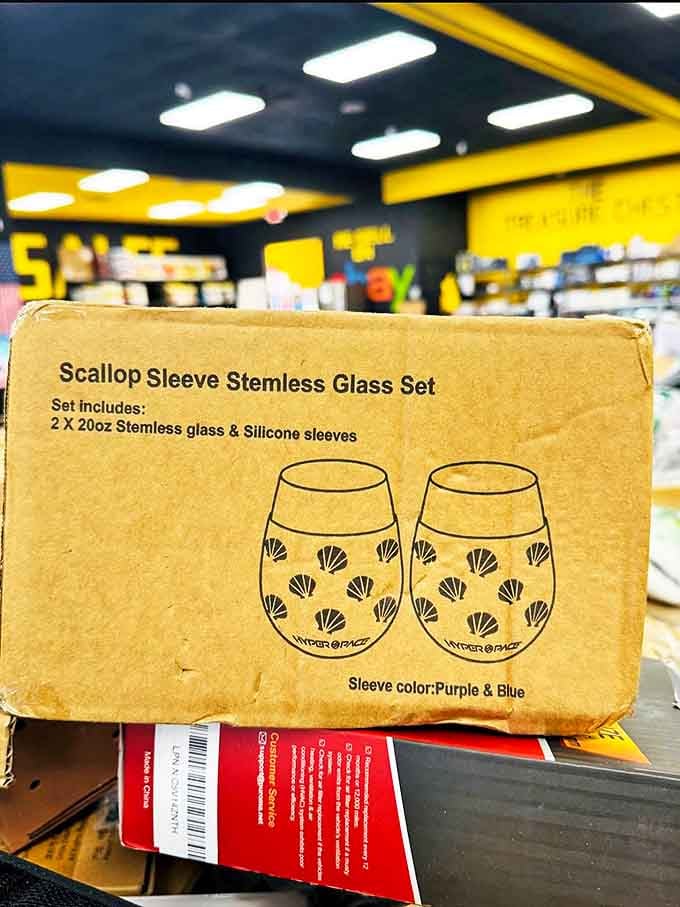 Coastal-themed stemless glasses that turn Tuesday night wine into a beachside escape, all for less than the cost of the wine itself.